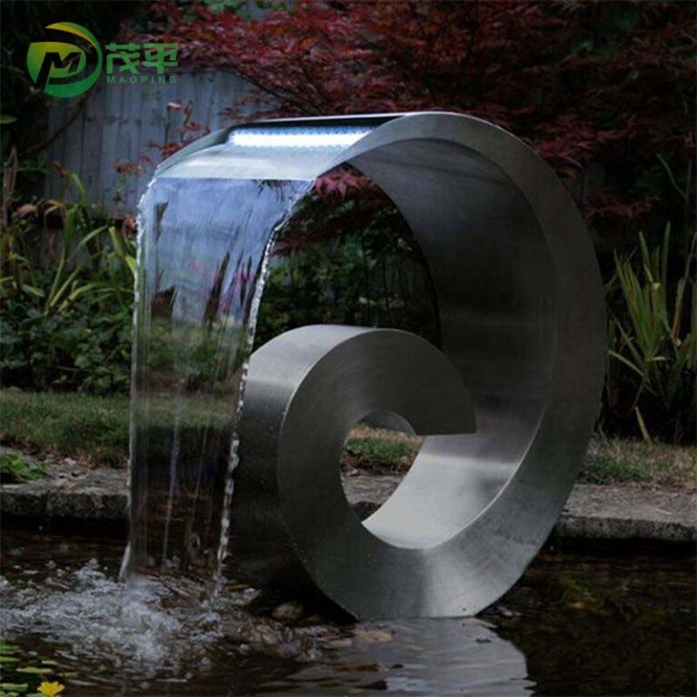 Modern Water Fountain Stainless Steel Sculpture – maoping sculpture ...