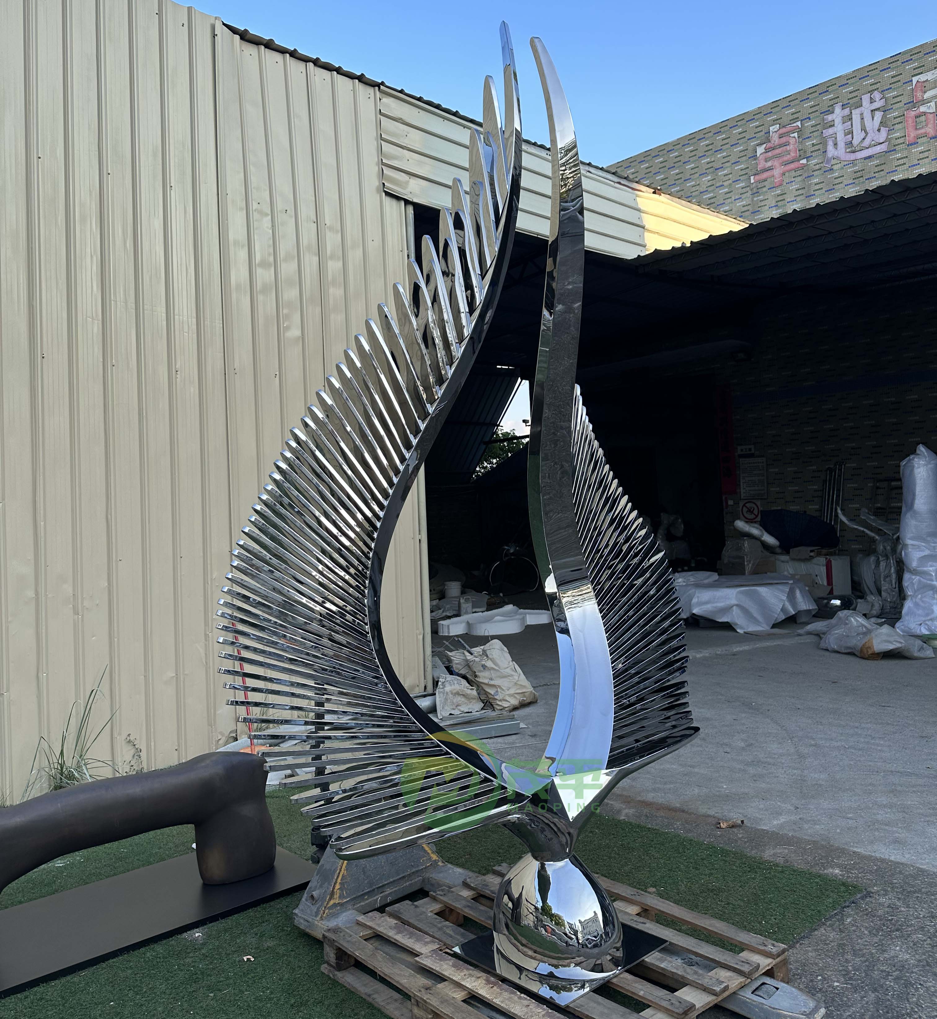 Metal Angel Wings Stainless Steel Sculpture – maoping sculpture ...